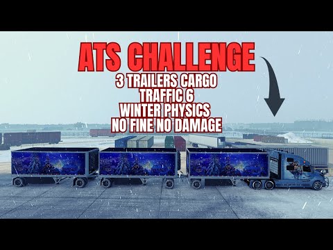 Steam Community :: Video :: ATS Challenge 3 trailers cargo traffic 6 winter physics No Fine No ...
