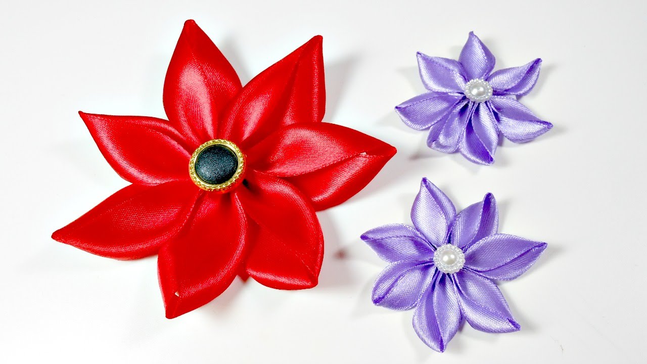 TUTORIAL: Cómo hacer una flor con cinta de raso MUY FÁCIL | Mundo@Party