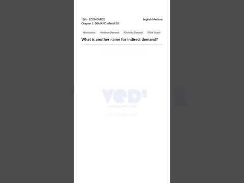 What is Indirect Demand? | Economics 12th Ch3