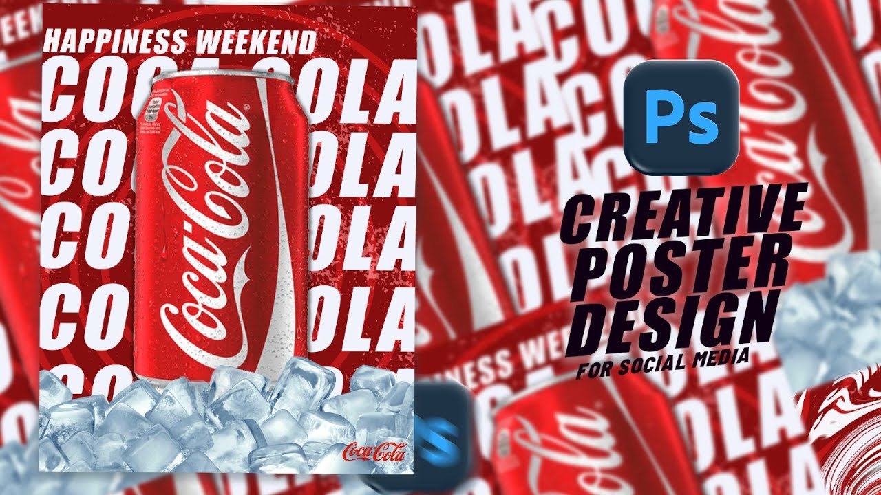 Coca Cola Creative Poster Design in Photoshop | Product Manipulation Ad Design Tutorial
