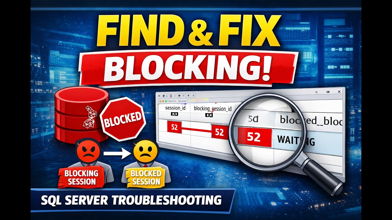 SQL Server Blocking Explained | Find & Fix Blocking Using sp_WhoIsActive (SQL Server 2022 Tutorial)