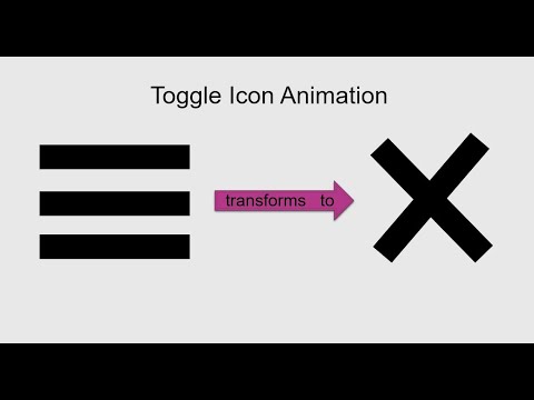 Animating Toggle Icon in HTML || SVG animation