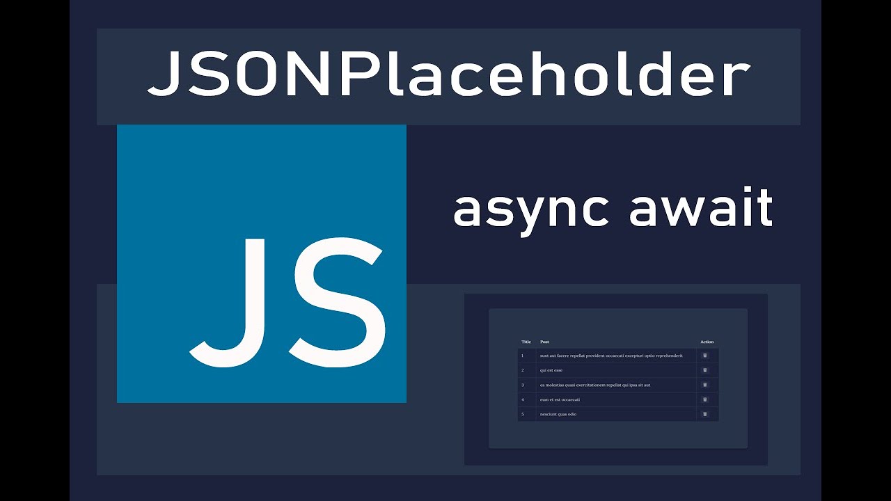 Fetch API using Async Await with Java Script from Scratch