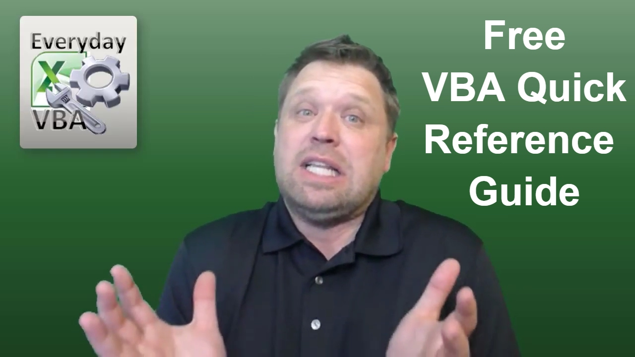 VBA Quick Reference Guide - Free