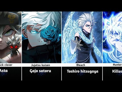 Anime characters with the white haired