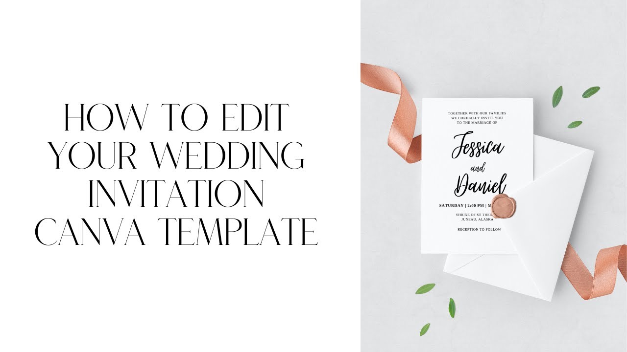 How to edit your Canva Wedding Invitation Template Tutorial - Delicate and Simple
