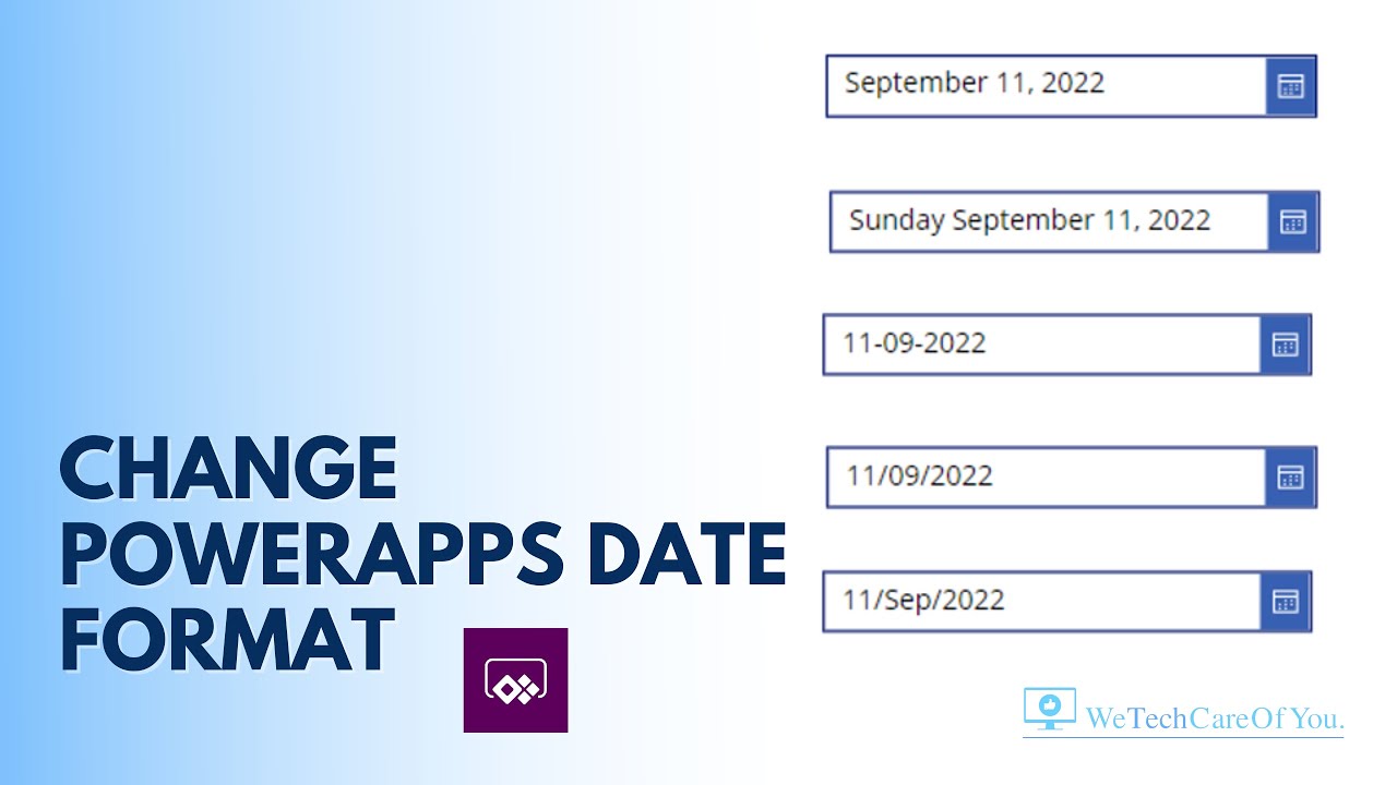 PowerApps - Change Date picker format