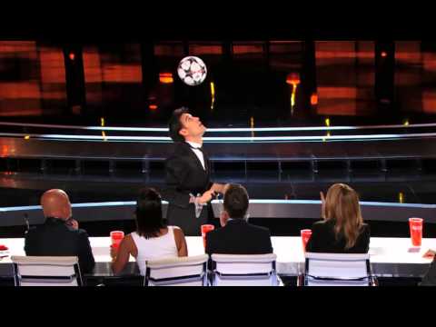 America's Got Talent 2015 - Paul Ponce Man Makes Soccer Ball Jump Rope on His Head