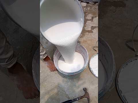 Waterproof Damp Sheath base coat bucket opening to mix all prosess #shorts #viral #short #painting