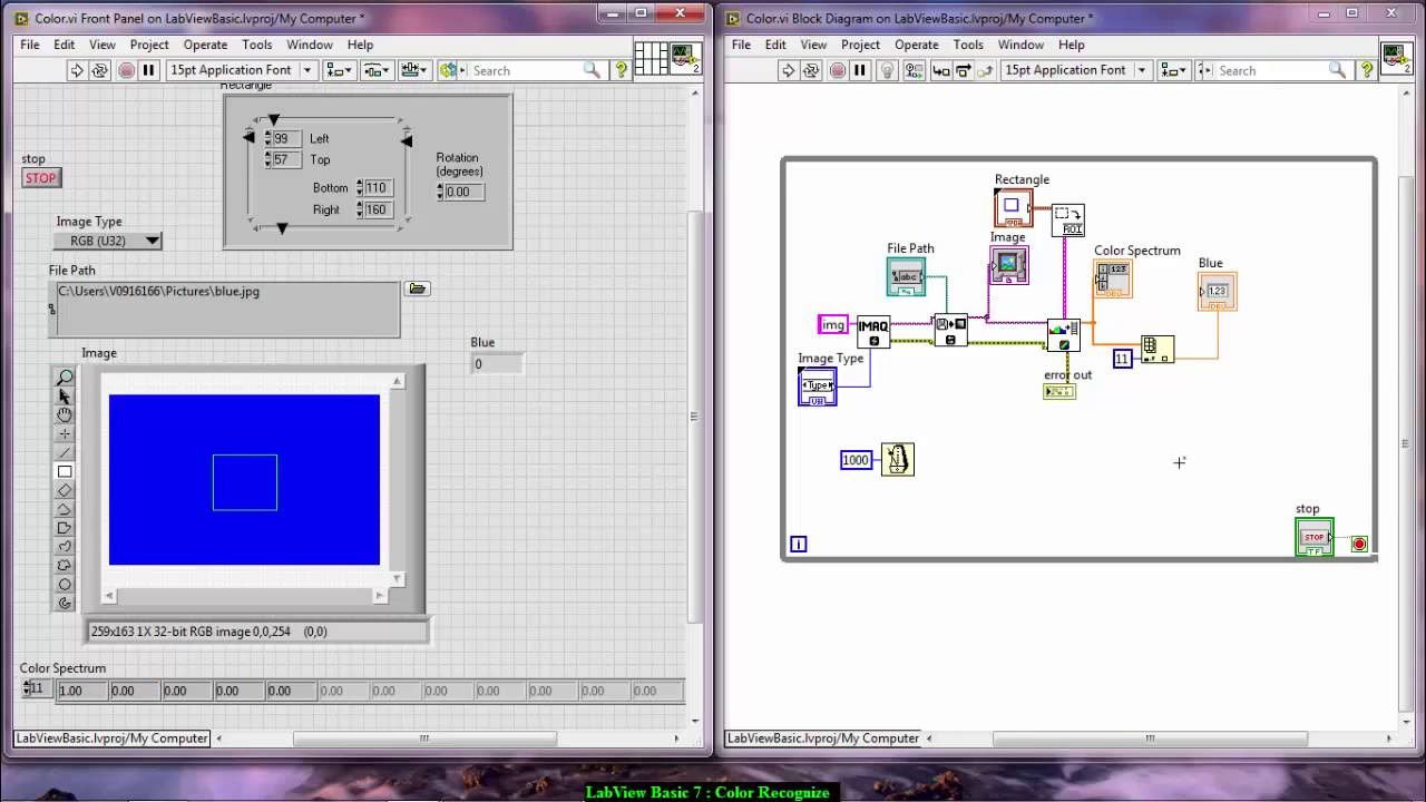 LabView Basic 7 : Color Recognize