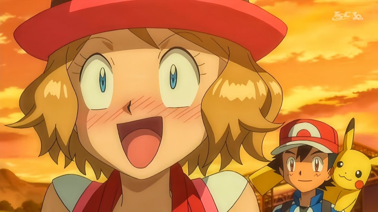 8 Minutes Of Serena Blushing For Ash | Amourshipping Moments 