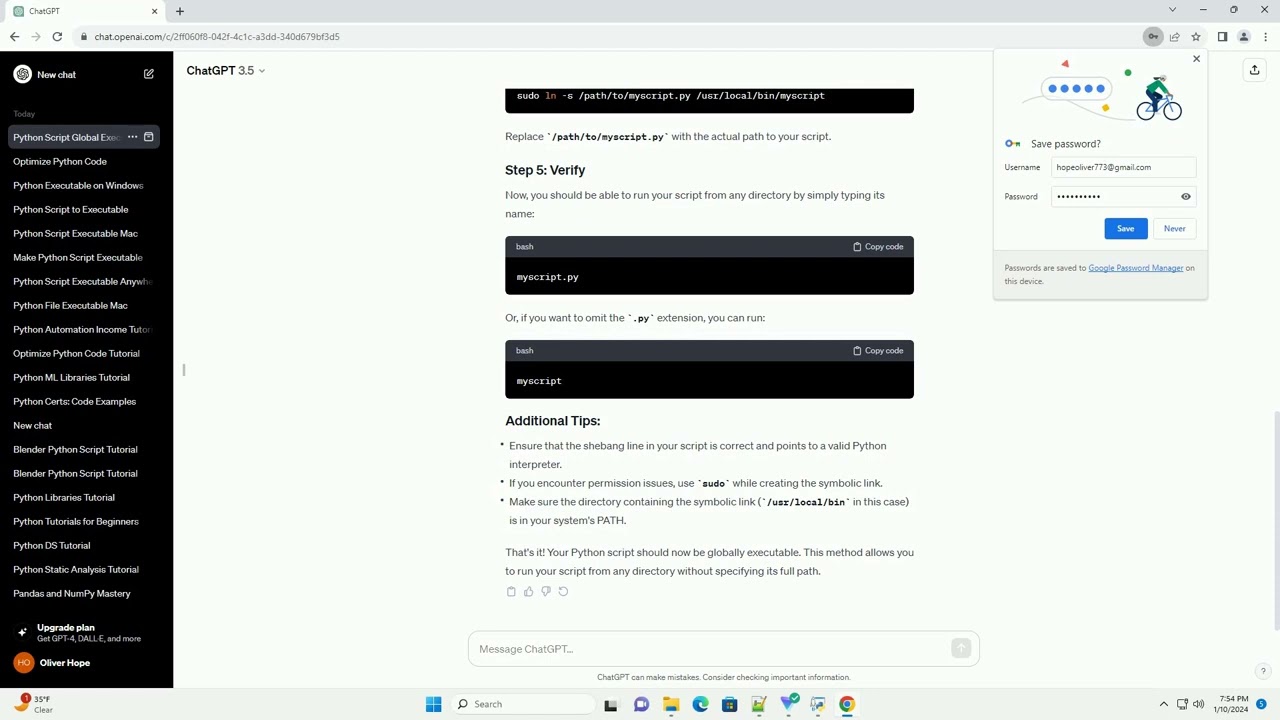 make python script globally executable
