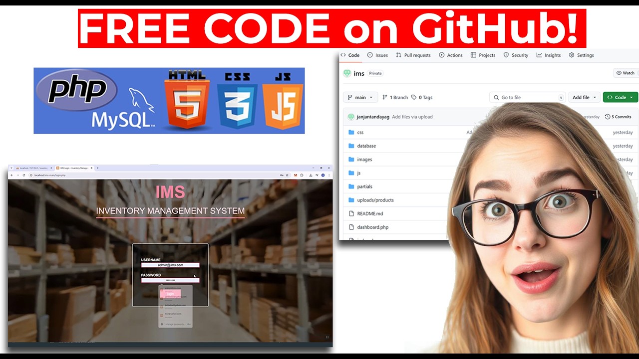 💻 FREE Inventory Management System Source Code (GitHub) | PHP MySQL + XAMPP Full Setup Tutorial