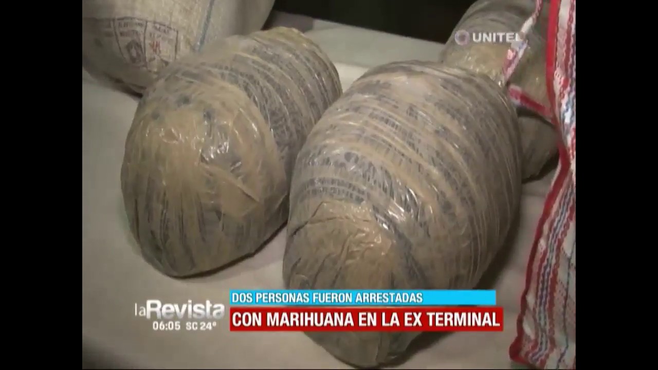 Detienen a dos sujetos en la ex Terminal en poder de 12 paquetes de marihuana