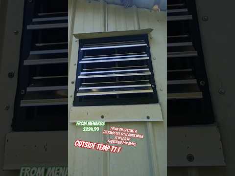 How to keep a shed ventilated and cool Canarm 16 Exaust Fan review #menards #shop #cooling #shorts