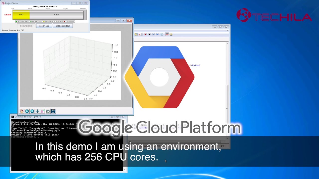 Rocket Speed to Python using Techila Distributed Computing Engine and Google Cloud Platform