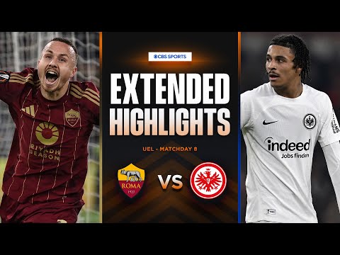 Roma vs. Eintracht Frankfurt: Extended Highlights | UEL League Phase MD 8 | CBS Sports Golazo Europe