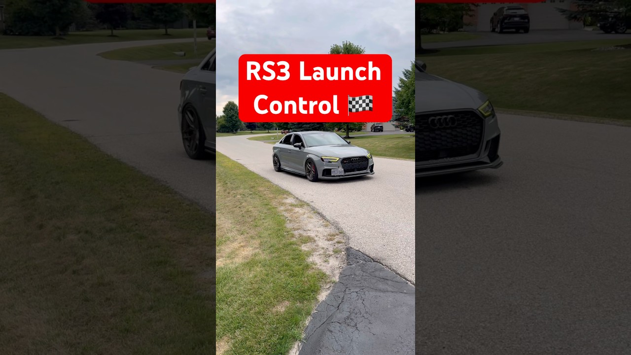 AUDI RS3 😈 Triggers Launch Control 💪🏁 #audi #rs3 #automobile #car #supercars