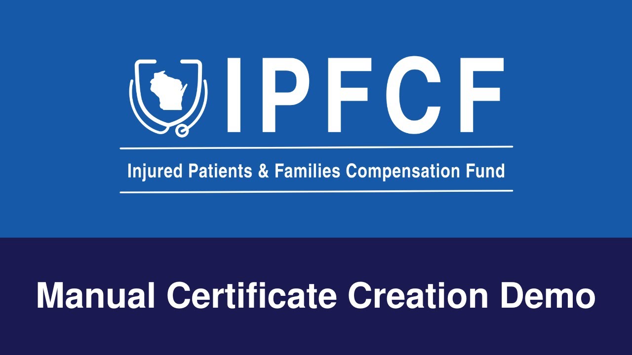 IPFCF - Manual Certificate Creation Demo