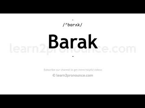 How to pronounce Barak | English pronunciation
