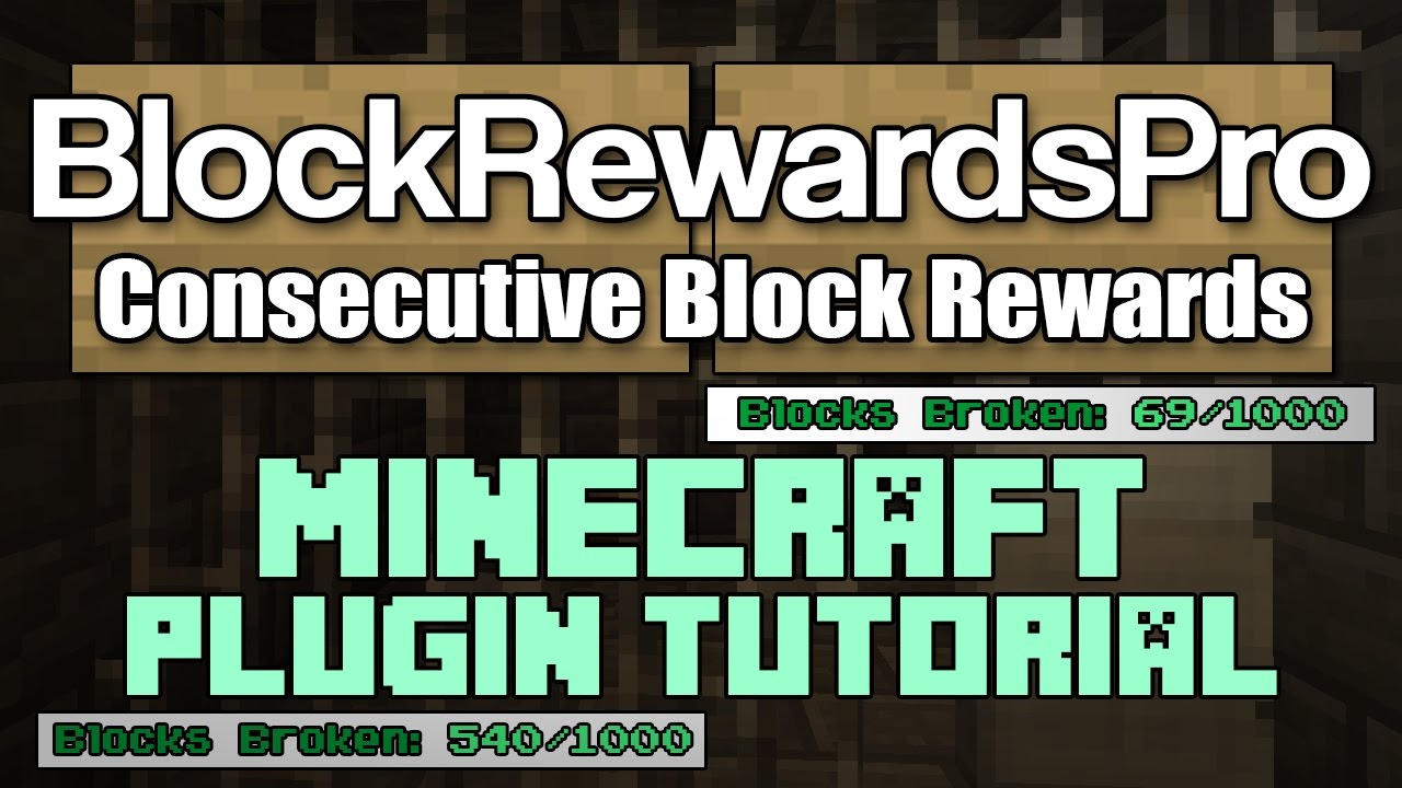 BlockRewardsPro Plugin Tutorial Minecraft 1.11