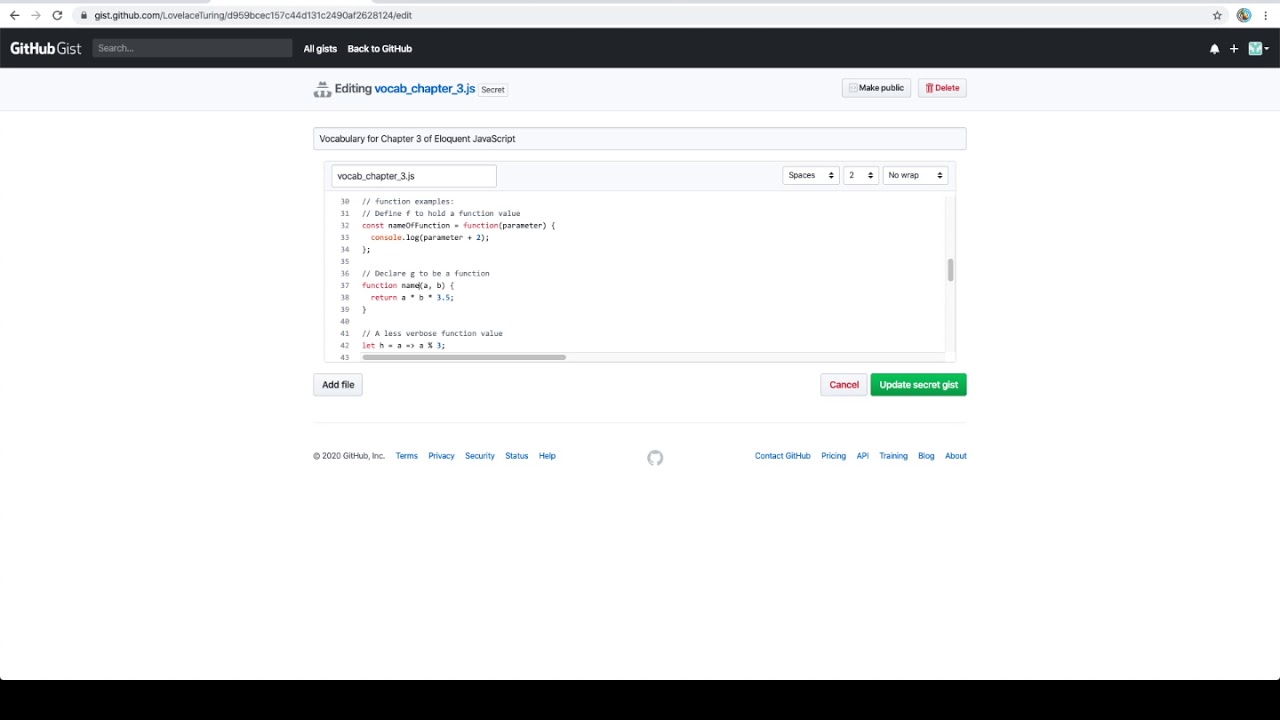 Eloquent JavaScript Read-Along - Functions - 012 - Summary