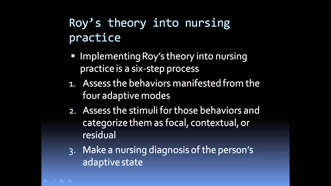 The Roy Adaptation model