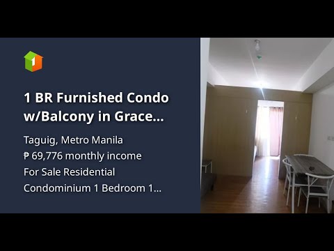 1 BR Furnished Condo w/Balcony in Grace Residences, Taguig
