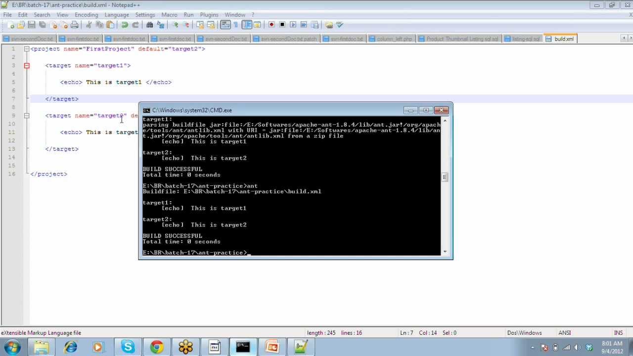Apache ANT - Installation-Overview-step-by-step-build-script-Session-1/3