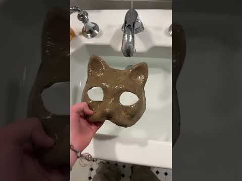 Making a waterproof mask!!! #catmask #maskmaking #maskart #mask #therianmask #therian #theriangear