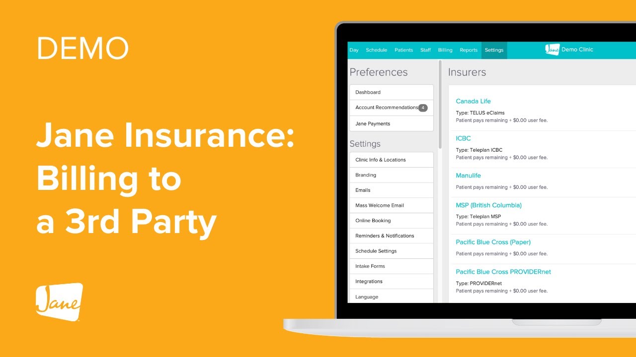 Demo | Jane Insurance - Billing to a 3rd Party