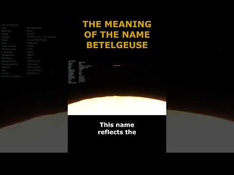 The origin of the name of the planet Betelgeuse #planet #spaceexploration #planetfacts #universe