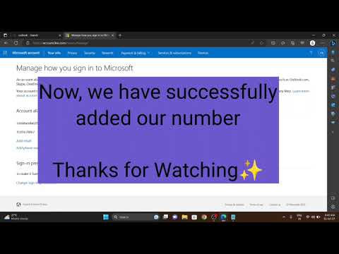 How to add mobile number in Outlook mail