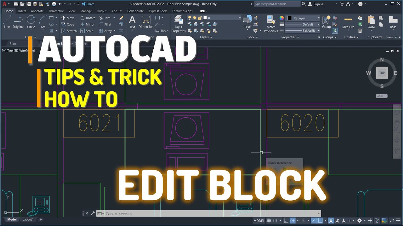 AutoCAD How To Edit Block Tutorial
