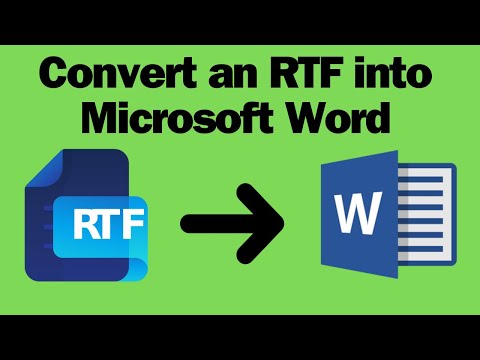 How to Convert an RTF into Microsoft Word - how to convert rtf to microsoft word document ?