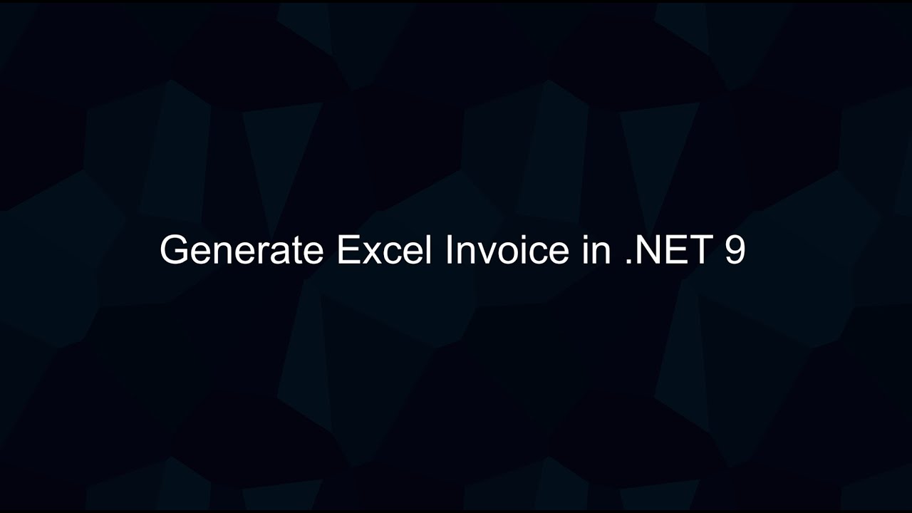Generate Excel Invoices in C# .NET Using ClosedXML | Step-by-Step Tutorial