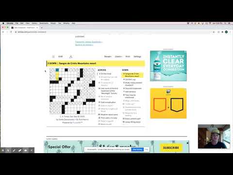 LA Times crossword live-solve Saturday, September 19th