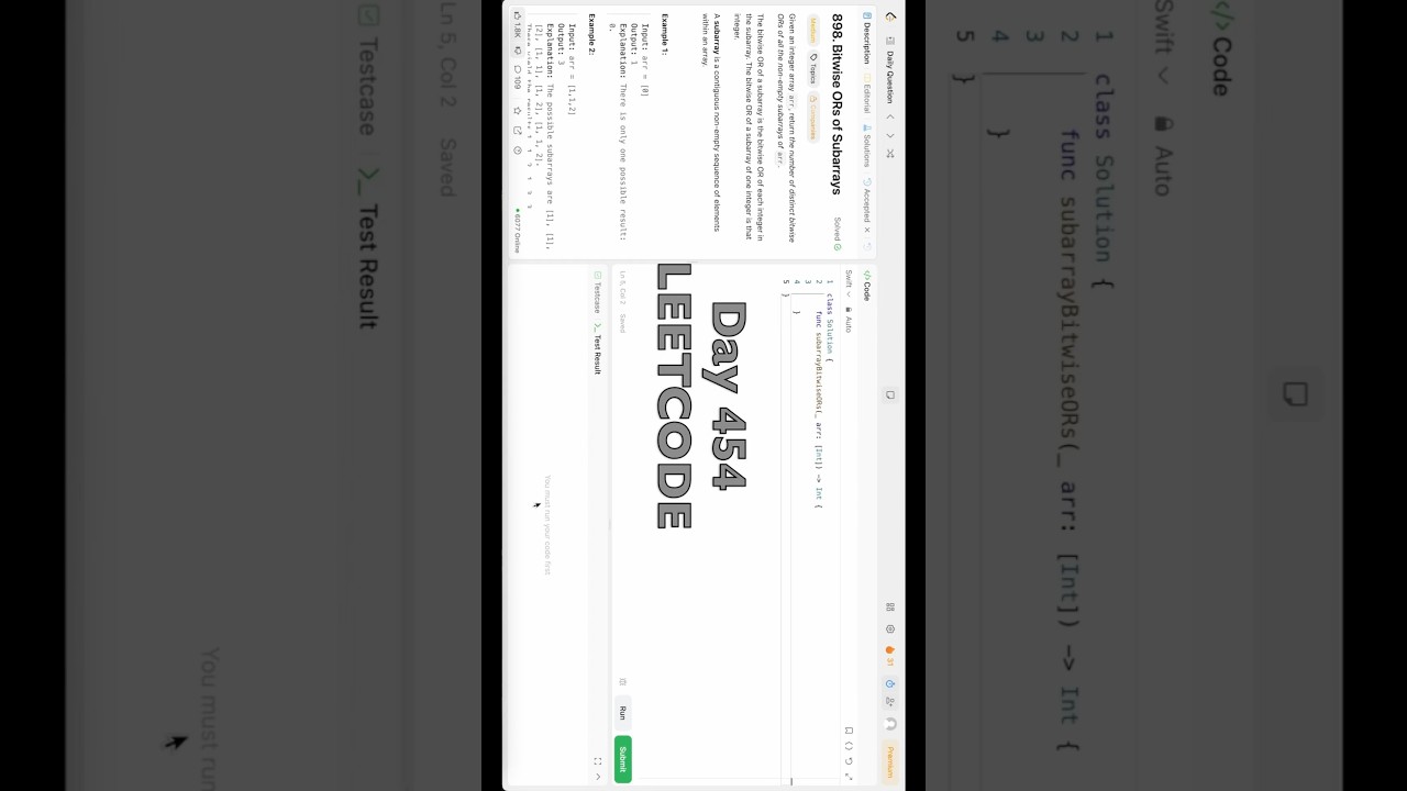 Day 454: LeetCode Problem 898. - Swift #daily #challenge #swiftui #coding #leetcode
