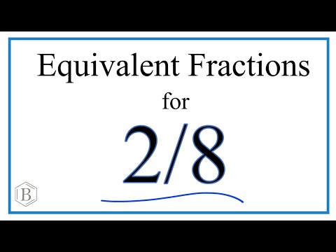 How to Find Equivalent Fractions for 2/8