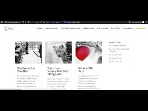 Block Extended 3 Columns and Sidebar using Divi Blog Extras