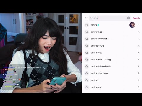 Emiru Searches Herself on TIK TOK
