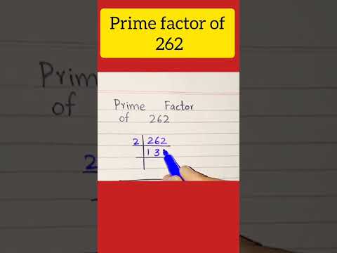 Prime factor of 262 #viral #youtube #youtubeshorts