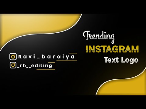 How To Make Trending Instagram Text Logo in android |