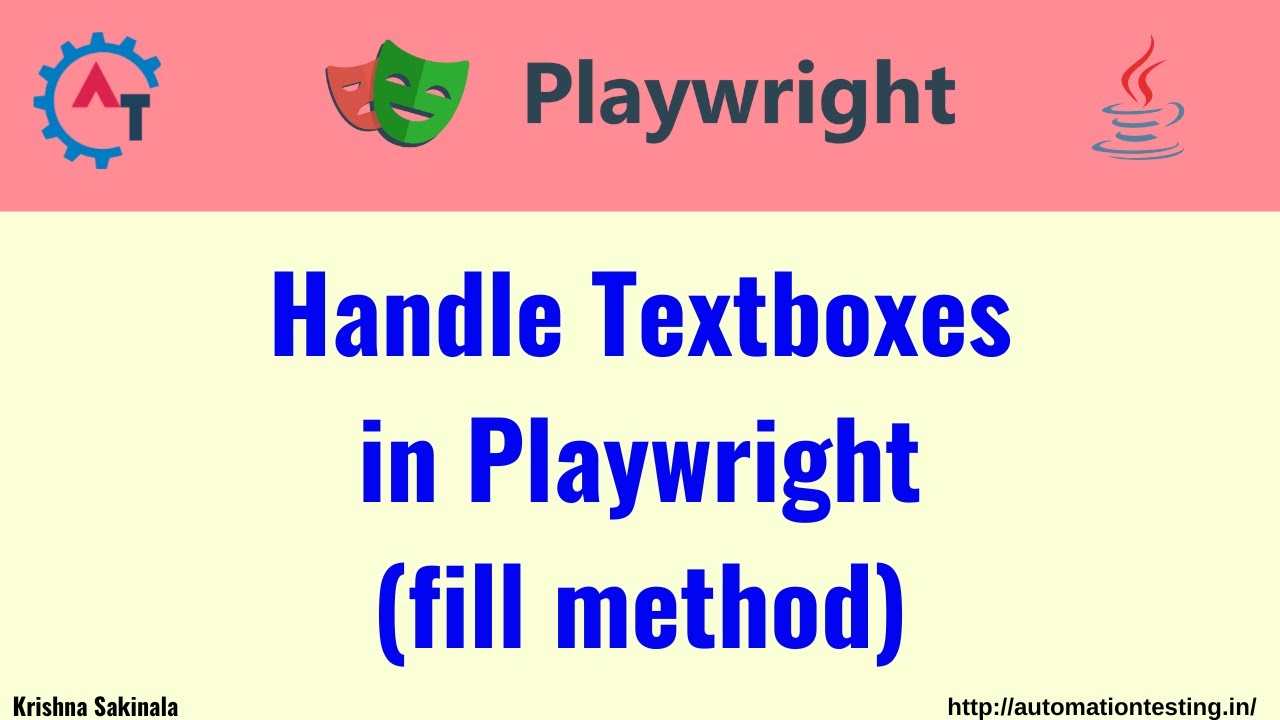 #15 How to Handle Textbox in Playwright using fill Method | Handle Textbox in Playwright with fill