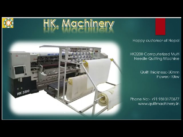 Quilting Machine - Computerized Multi Needle Quilting Machine ...