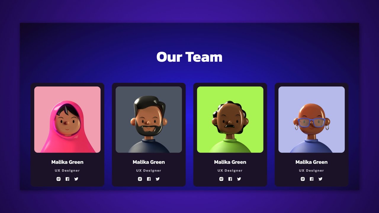 How To Create Our Team Section Using HTML And CSS | Responsive website HTML CSS Tutorial