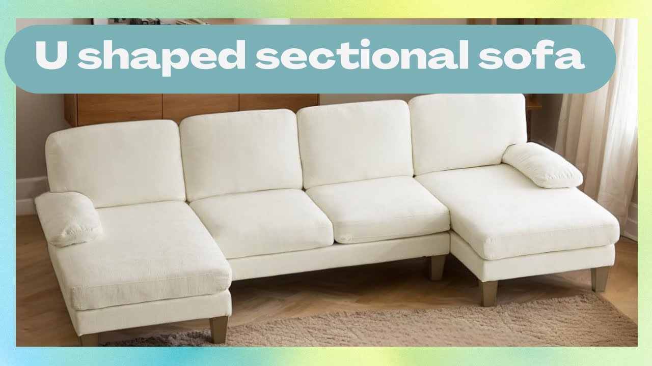 U shaped Sectional Sofa for Living room, basement | Fabric Couch | DIY Unboxing Installation Review