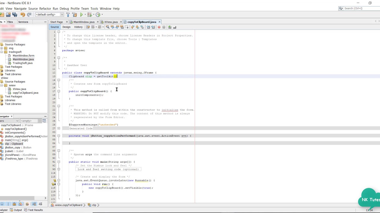 Java Text copy to  system clipboard - NK Tutes