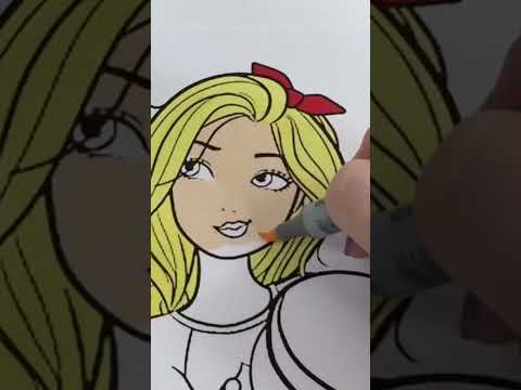 Barbie Coloring Book Page #coloring #barbie #art #valentinesday
