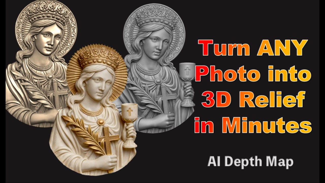 Turn ANY Photo into 3D Relief in Minutes🪄！SculptOK Full Tutorial